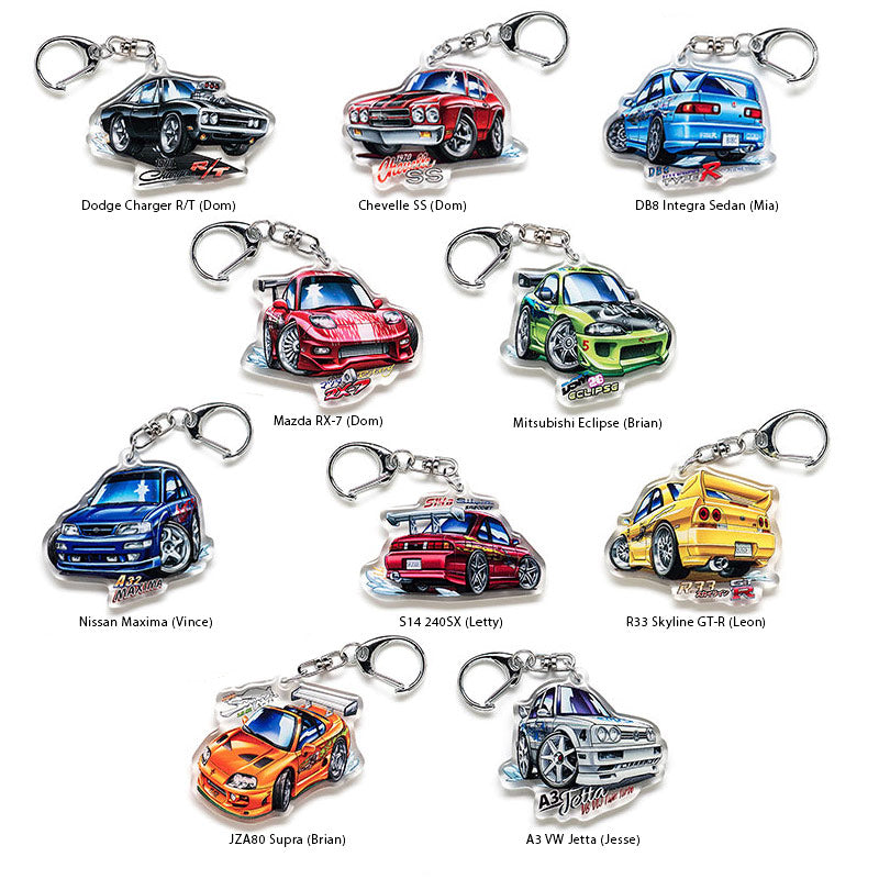 FnF Movie 1 Acrylic Charm Keychains FULL SET [10 PCS] – YanimatorART