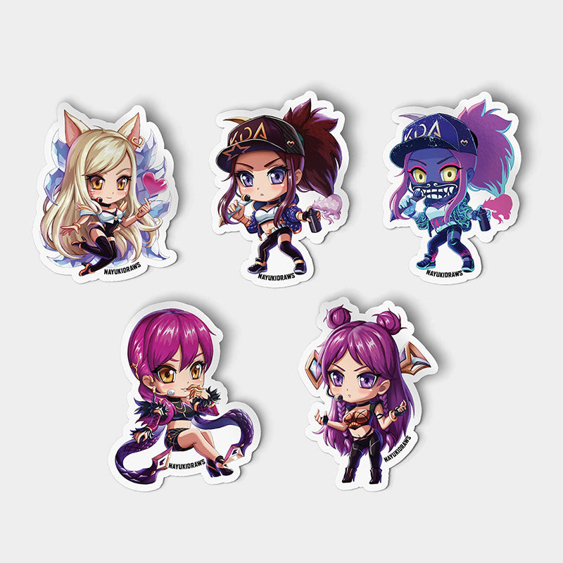KDA Vinyl Sticker FULL SET [5 PC] – YanimatorART