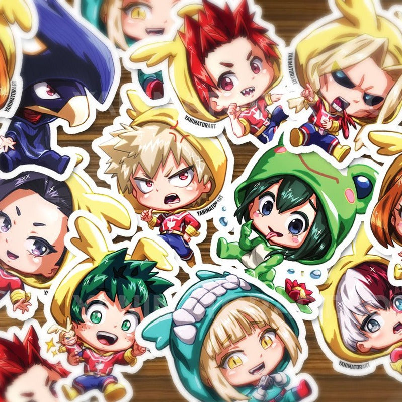 Hero Academy Kigurumi Vinyl Sticker FULL SET [10 PCS] – YanimatorART